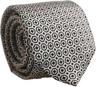 Dolce & Gabbana Geometric Silk Necktie - Black