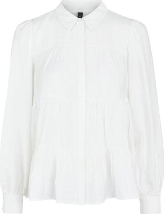 Y.A.S Yaspala LS Shirt S - - Blouses & Shirts - Damen - Wei&szlig; - XS