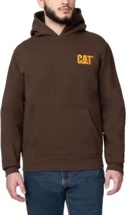 CAT Caterpillar Herren Trademark Hoodies mit gesticktem Frontlogo, Braun, Medium