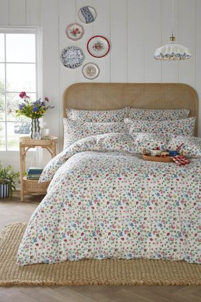 Cath Kidston Bug Ditsy Bettbezug-Set aus 100 % Baumwolle, mehrfarbig (Doppelbett-Bettw&auml;sche-Set, 200 x 200 cm)