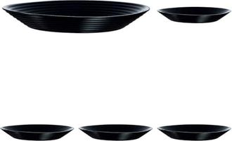 Dajar Arcoroc ARC L7610 Harena Teller tief, 800 ml, 23,5 cm, Opalglas, schwarz (Packung mit 5)