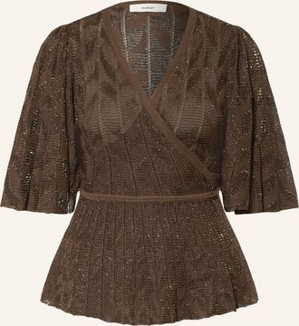 BA&SH Ba&Sh Wickelbluse Wendy braun
