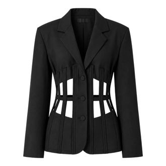 Meimeij M6Fl04 Bustier-Jackett - - Jackets - Damen - Schwarzk - XS