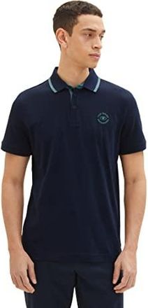 Tom Tailor 1035620 Polo, 10668 - Sky Captain Blue, S Homme