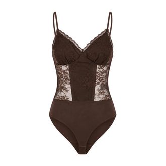 Yes-Zee Body aus Spitze - - Tops - Damen - Braun - M