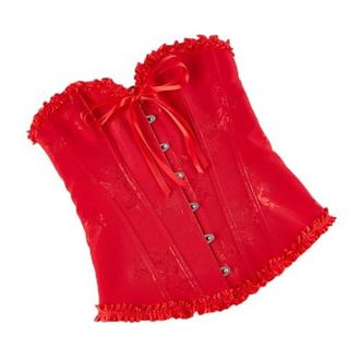 Generic Bustier Femme Corset Noire Bustier Femme Chic Et Elegant Vert Accessoire Rouge Robe Black Steampunk Green Pirate Top Dentelle Sculptant Blanc Mariage 