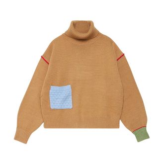 ottod'Ame Damen, Strickwaren, Beige, XSGröße