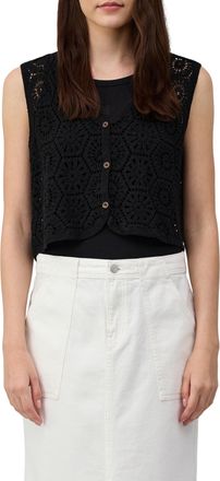 s.Oliver Verk&uuml;rzte Weste aus H&auml;kelspitze