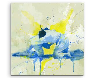 Paul Sinus Art Judo 60x60cm SPORTBILDER Splash Art Wandbild Aquarell Art