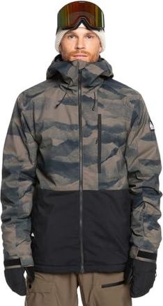 Quiksilver Mission Printed Block JK Jacket, Mountain Spray Canteen, XXL Mens