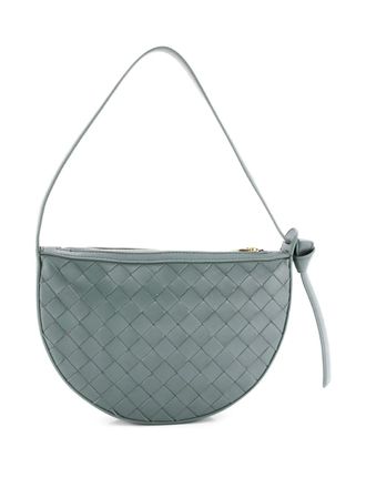 Bottega Veneta Sunrise Intrecciato Leather Mini shoulder bag - Gr&uuml;n