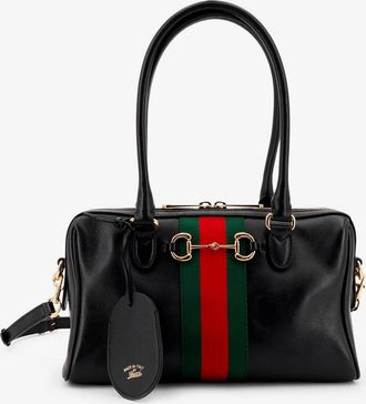 Gucci Borsetto leather handbag with Web detail on the front - GUCCI - gender_Woman