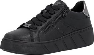 Rieker W2605 Baskets Basses pour Femme Noir Taille 41 EU, Noir, 41 EU