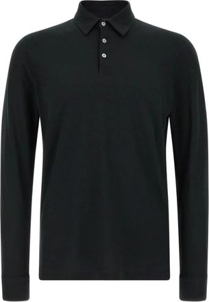 Zanone Homme, Tops, Noir, Taille: 2XL Polo