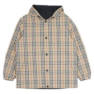 Burberry Karierte Wendbare Jacke mit Kapuze - - Jackets - Herren - Beige - M