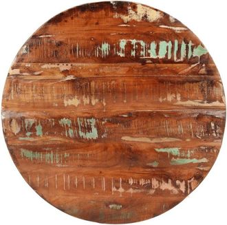 vidaXL Vidaxl - Dessus de table ronde en bois massif de r&eacute;cup&eacute;ration 90x2,5 cm - Finition unique - Pour r&eacute;novation int&eacute;rieure et commerciale