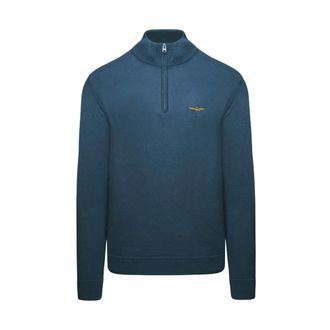 Aeronautica Homme, Pulls, Bleu, Taille: 2XL Maglia mezza zip