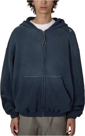 Roa Roa, Homme, Sweatshirts et sweats &agrave; capuche, Bleu, Taille: S Bee Sun Faded Waffle Zip Up Sweat &agrave; capuche