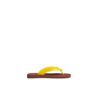 Marni Ponyhair Flip-Flop - - Shoes - Damen - Gelb - 44 EU