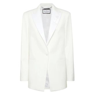 Philipp Plein Femme, Vestes, Blanc, Taille: 42 FR Blazers