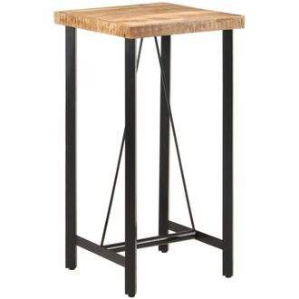 vidaXL Bartisch 55x55x107 cm Massivholz Mango und Eisen Vidaxl