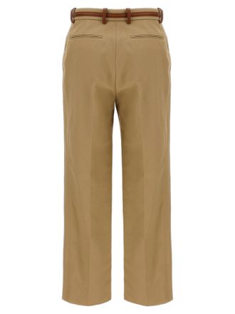 Gucci Womens Beige Cotton Casual Pants