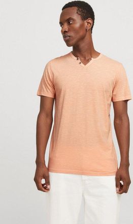 Jack & Jones T-Shirt JJESPLIT NECK TEE SS NOOS mit V-Ausschnitt