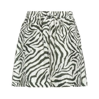 P.A.R.O.S.H. Wei&szlig; Braun Sangria Kurzes Kleid - - Shorts - Damen - Mehrfarbig - S