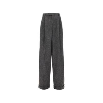 Valentino Garavani Darted Wool Blend Hosen - - Trousers - Herren - Grau - L