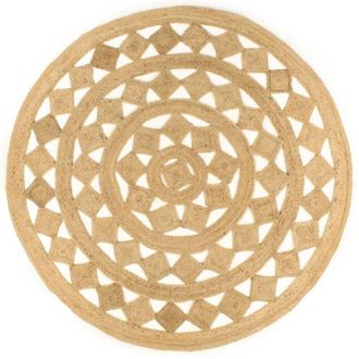 vidaXL Tapis fait &agrave; la main Jute tress&eacute;e 210 cm Vidaxl