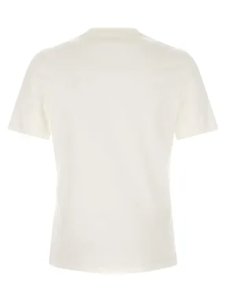 Brunello Cucinelli Logo-Graphic Cotton T-Shirt - White