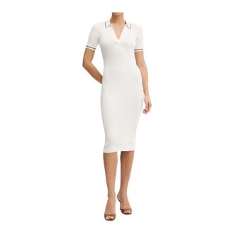 A|X Armani Exchange Abito lungo in maglia a costine - - Dresses - Damen - Wei&szlig; - L