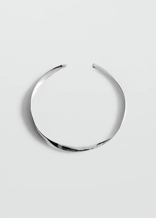 Mango Collier ras-de-cou rigide argent - Femme - Taille unique - MANGO