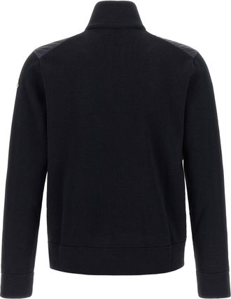 Moncler Quilted Hybrid Padded Cardigan - Black