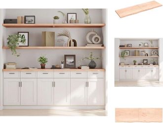 vidaXL Wandregal 200x60x(2-4) cm Massivholz Eiche Unbehandelt - Wandregal - Eichendielen - Holzmöbel - Wohnraumgestaltung - Dekoration