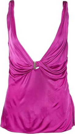 Versace d&eacute;bardeur &agrave; d&eacute;tail drap&eacute; - Rose