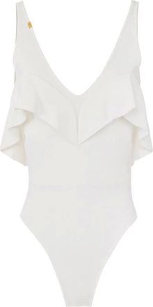 Elisabetta Franchi Femme, Tops, Blanc, Taille: 38 FR Bodysuit