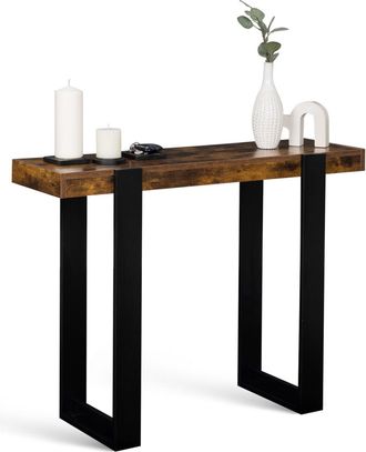 IDMarket Konsole Phoenix Holz in Antik-Optik und Schwarz