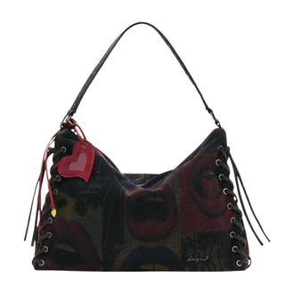 Desigual Sac Grand Graffiatto Leiria - Femme - Sacs - Rouge - Taille: ONE Size