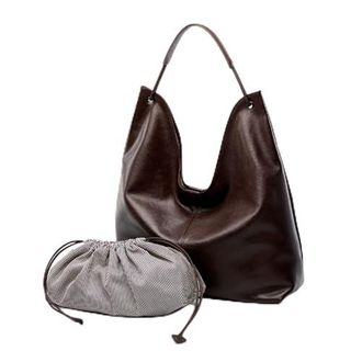 Generic Sac fourre-tout en cuir pour femme - Grand sac &agrave; main marron - Sacs &agrave; bandouli&egrave;re d&eacute;contract&eacute;s - 2 sacs &agrave; main l&eacute;gers sous les bras - Cadeau pour le t