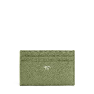 Celine Kartenetui aus genarbtem Kalbsleder - - Accessories - Herren - Gr&uuml;n - ONE SIZE