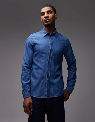Paul Smith Chemise en jean - Bleu fonc&eacute;