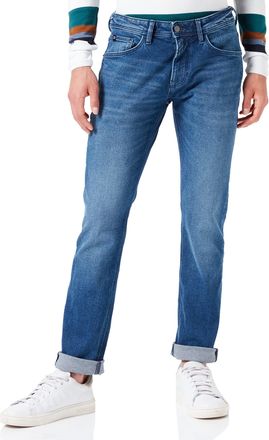 Tom Tailor Herren Piers Slim Jeans 1032752, 10120 - Used Dark Stone Blue Denim, 27W / 30L