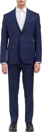 Paoloni Homme, Costumes, Bleu, Taille: S Abito in Lana Stretch