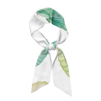 Generic &Eacute;charpe color&eacute;e en coquillage pour femme, foulard pour sac &agrave; main, bandeau en satin de soie pour le sport, le yoga, le visage