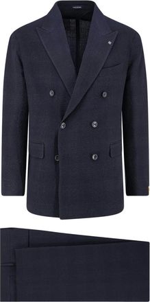 Tagliatore Homme, Costumes, Bleu, Taille: L Blazer crois&eacute;
