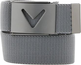 Callaway Herren V-Logo-golfgürtel mit Strapazierfähigem, Strukturiertem Stretch-Material und Verstellbarer Schnalle mit Metallspitze Gürtel, Griffin, Einheitsg