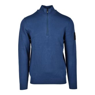 Outhere Homme, Pulls, Bleu, Taille: L Haut Tricot Élégant en Mélange de Viscose