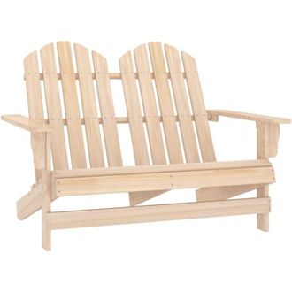 vidaXL Adirondack-Gartenbank 2-Sitzer Massivholz Tanne vidaXL