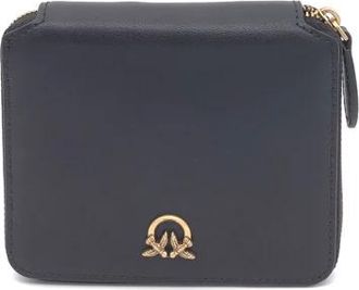 Pinko Pinko, Femme, Accessoires, Noir, Taille: ONE Size Love One Classic Zip Wallet